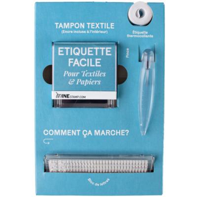 TAMPON TEXTILE MINE STAMP - 1M RUBAN + 20 ETIQUETTES + JEU LETTRES